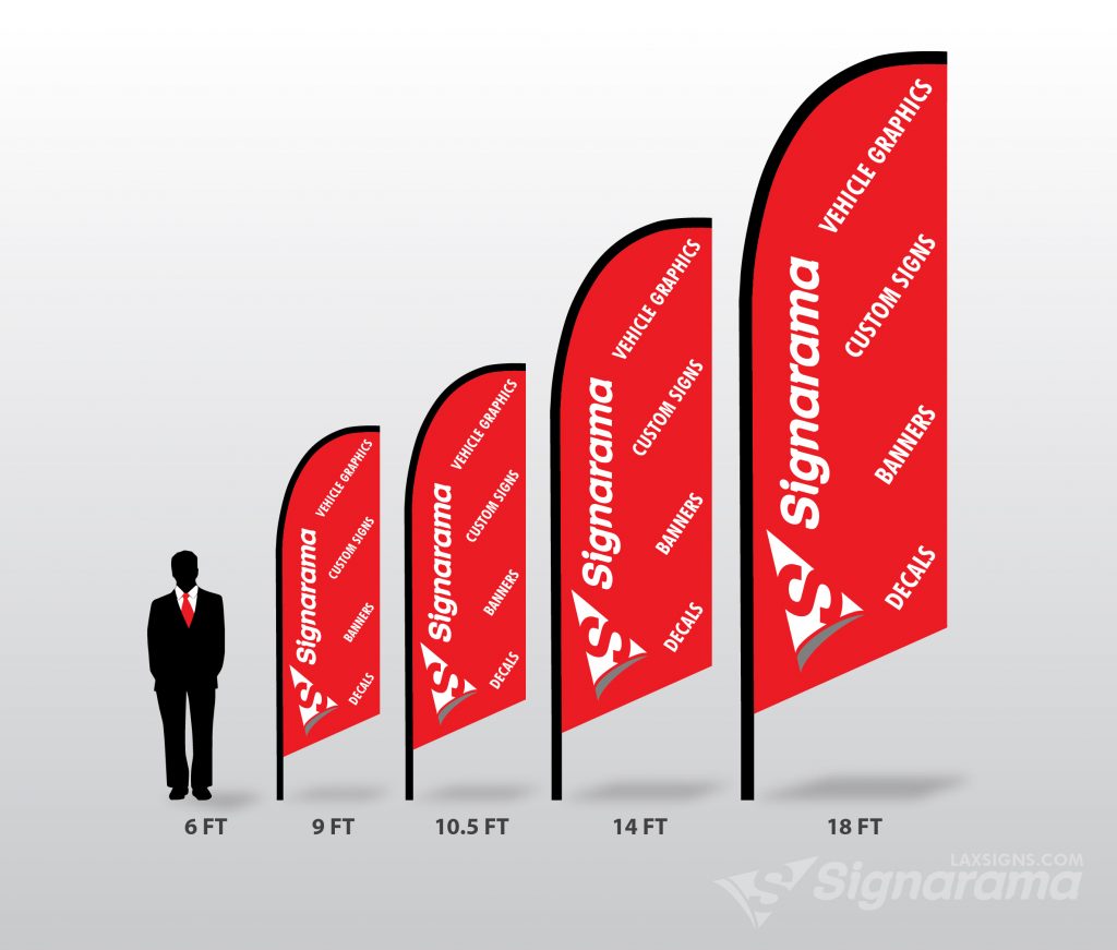 Feather Angled Flag – Signarama LAX