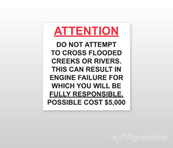 Water Crossing Decal – Signarama LAX
